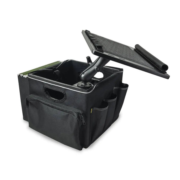 Milk Crate Workstation Vehicle Organizer with Laptop Tray - Gonomix