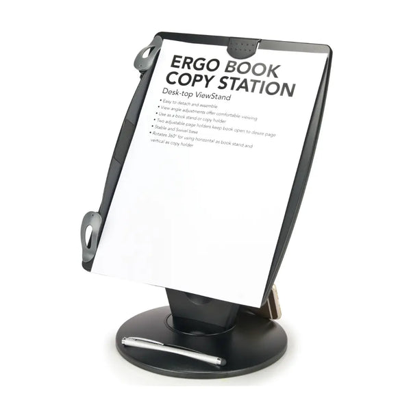 Ergo Book Copy Station with Swivel Weighted Base - Gonomix