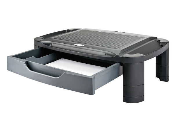 Extra Wide Professional Monitor/Printer Stand w/ Drawer - Gonomix